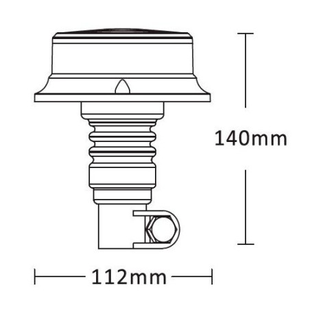Ultra Low Profile LED Beacon Flexible Amber | RICO Europe