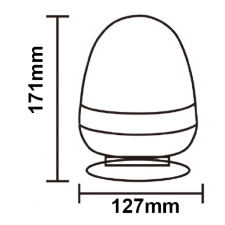 12/24V Magnetic Base LED Beacon Amber | RICO Europe
