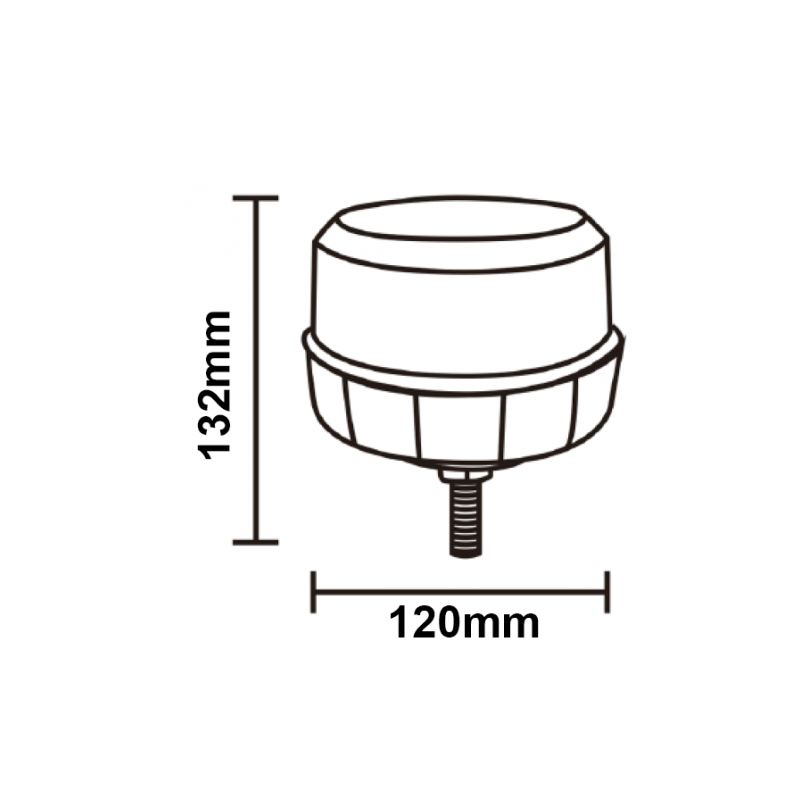 12-24V Single Bolt Compact Beacon with Green | RICO Europe
